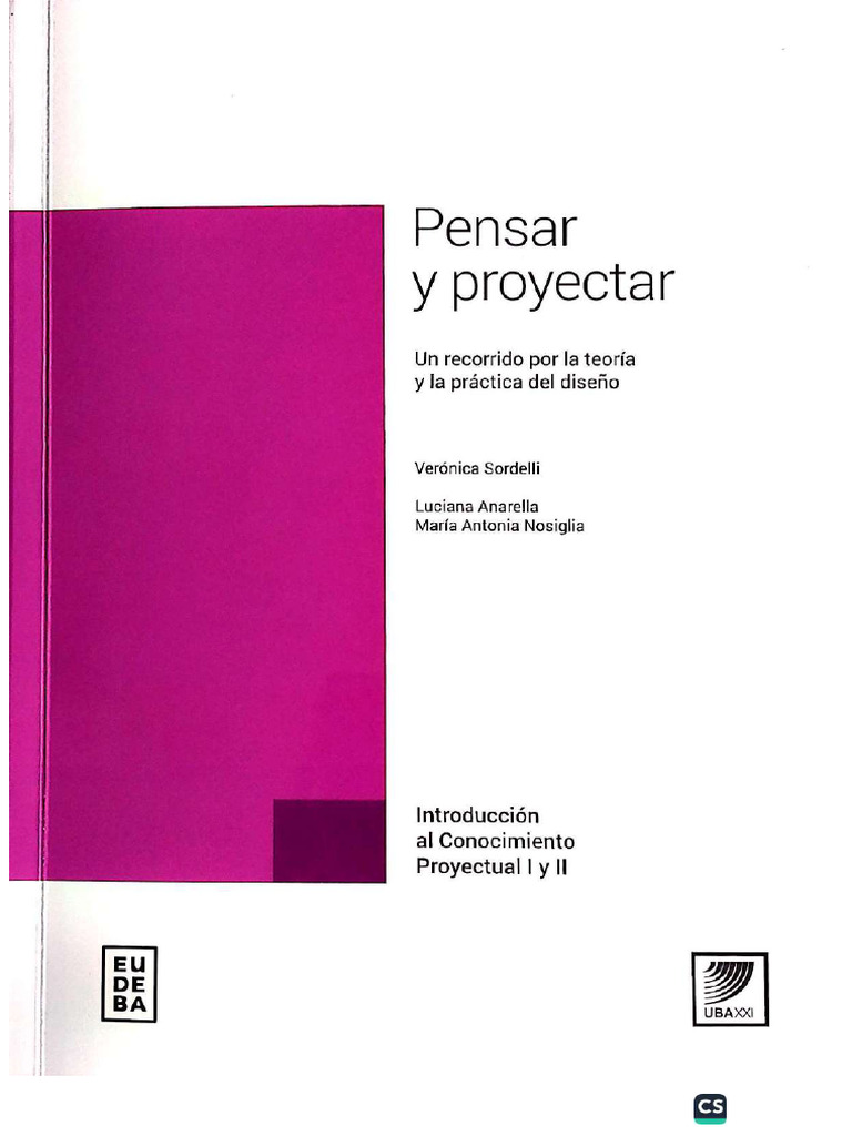 Pensar y Proyectar, Sordelli - IPC I y II | PDF