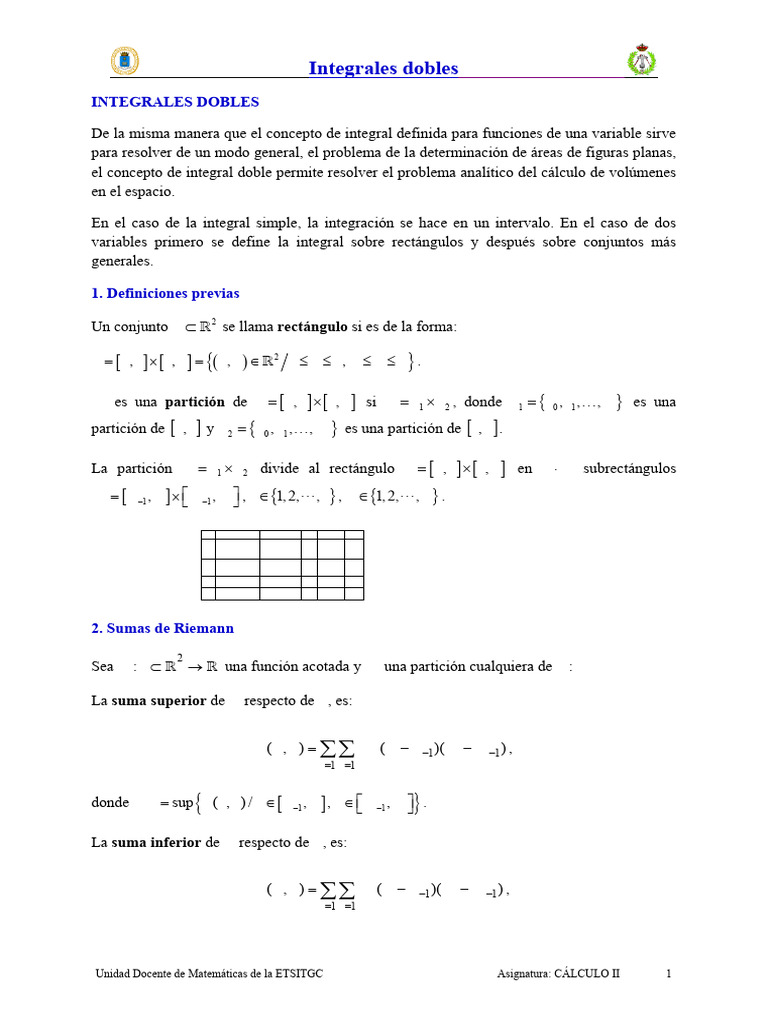 Integrales Dobles | PDF | Integral | Matemáticas