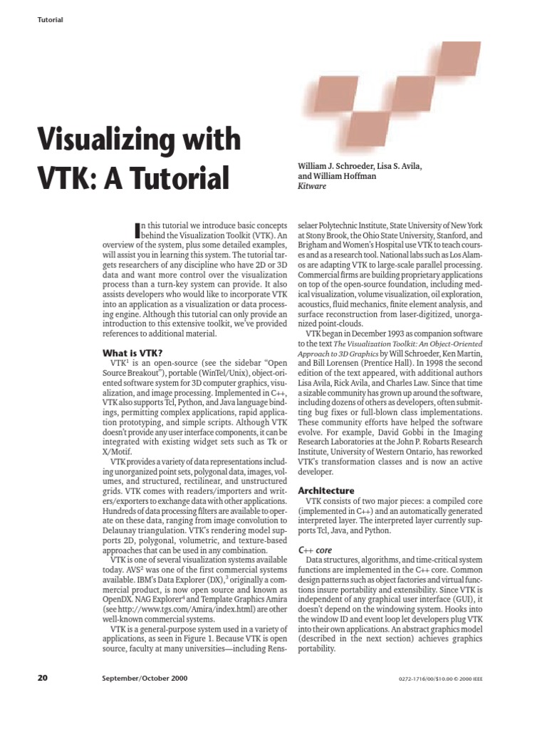 VTK Tutorial | PDF | Rendering (Computer Graphics) | Visualization (Graphics)