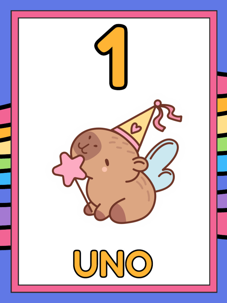 Números Del 1 Al 10 Capibara | PDF