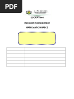 GR5 Maths Test Term 2 2024 | PDF | Mathematics