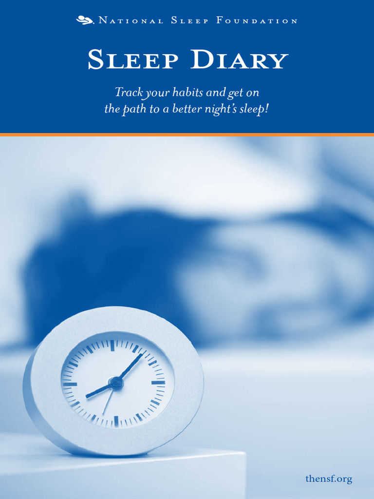 NSF Sleep Diary Rev 2 2021 | PDF | Sleep | Animal Physiology