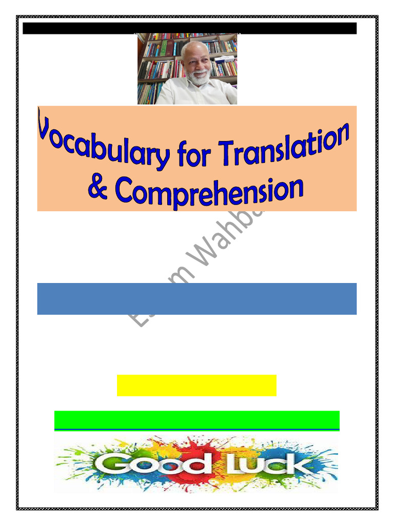 Vocab For Translation & Comprehension | PDF | Natural Environment