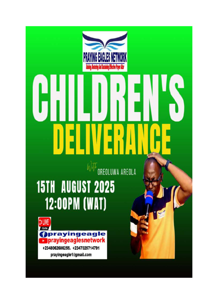 Children's Deliverance Prayer | PDF | Deliverance Ministry | Jesus