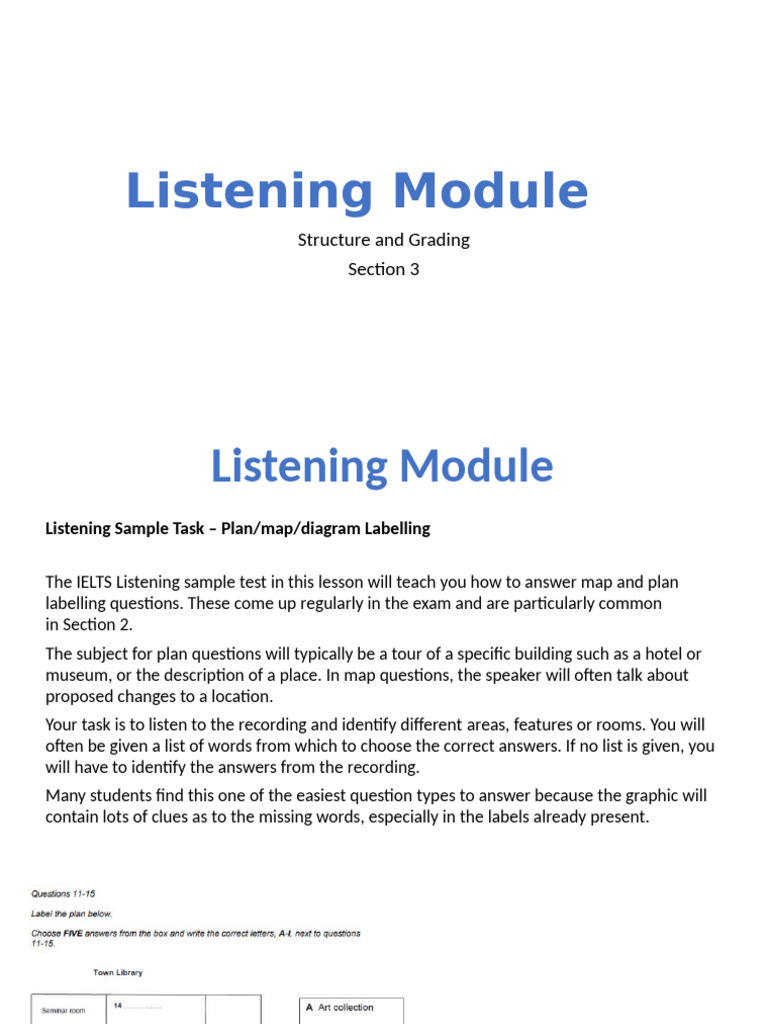 IELTS Listening: Map & Plan Labelling Guide | PDF