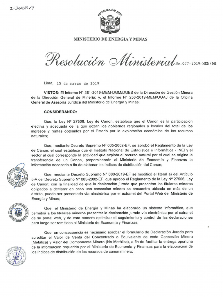 RM - # - 077 2019 Mem DM | PDF