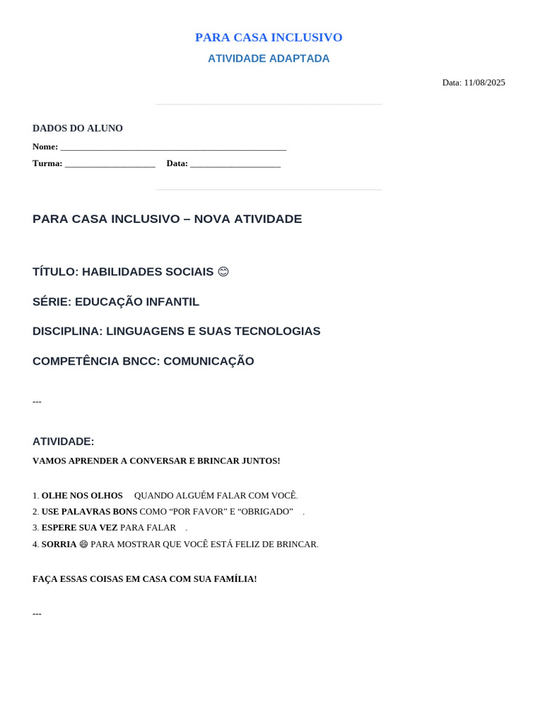 Atividade Adaptada | PDF