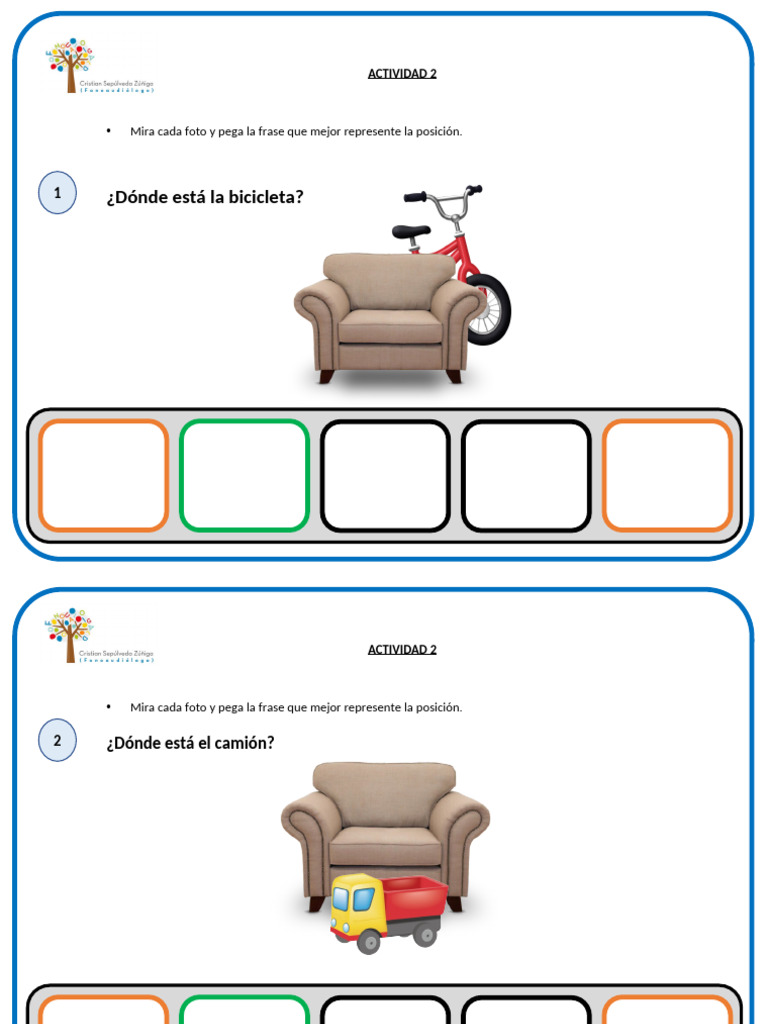 Copia de Frases de Tres Elementos - Medios de Transportes 2 | PDF