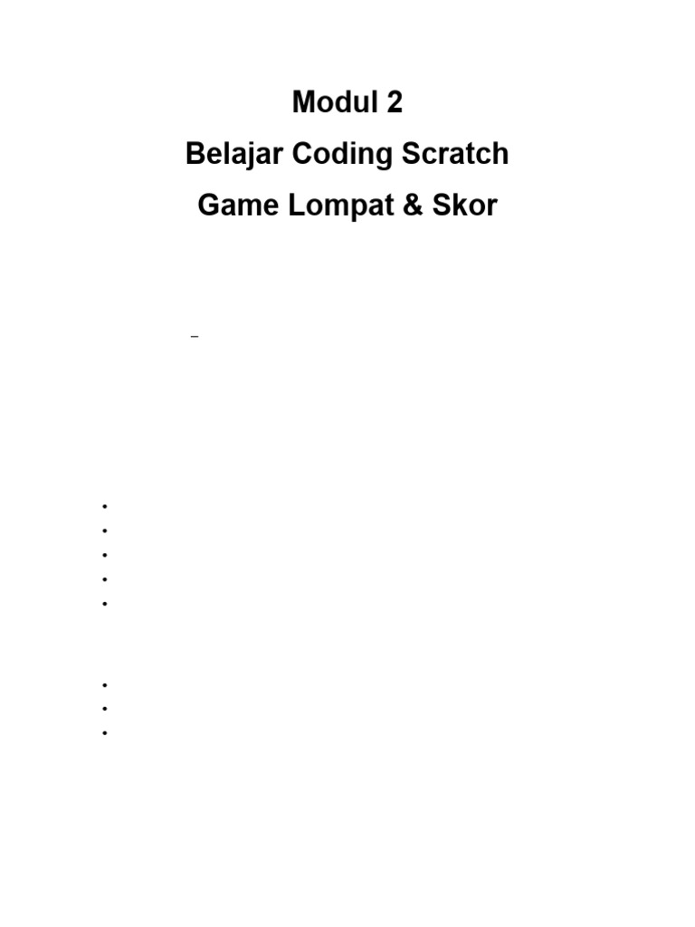 Game Lompat dan Skor di Scratch | PDF
