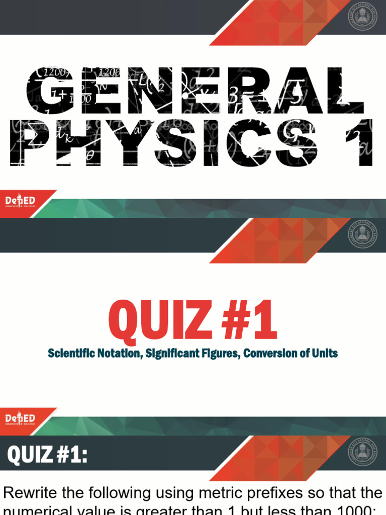 Quiz 1 Wk1 1 Conversion of Units Scientific Notation V1 | PDF | Volume ...