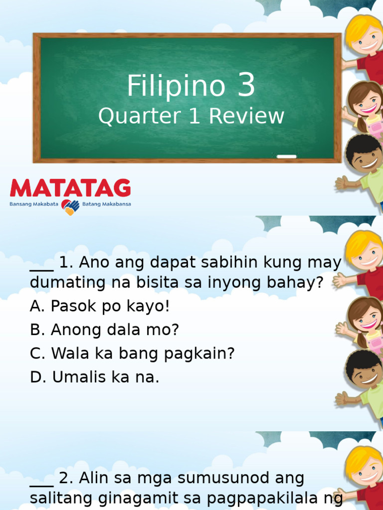 Q1 Filipino Review | PDF
