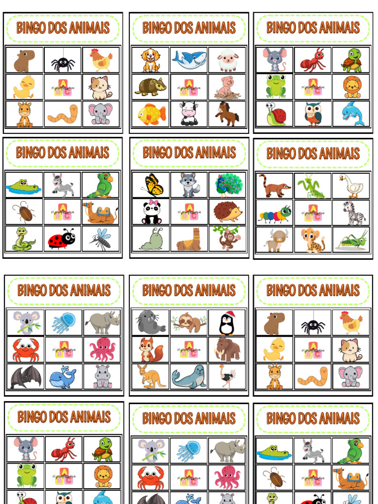 Bingo Dos Animais | PDF