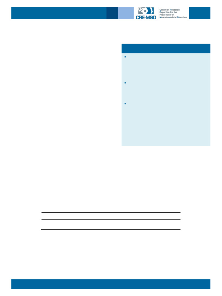 UoW-CRE-MSD Position Paper 2016 Ergonomics Posture Assessment | PDF ...
