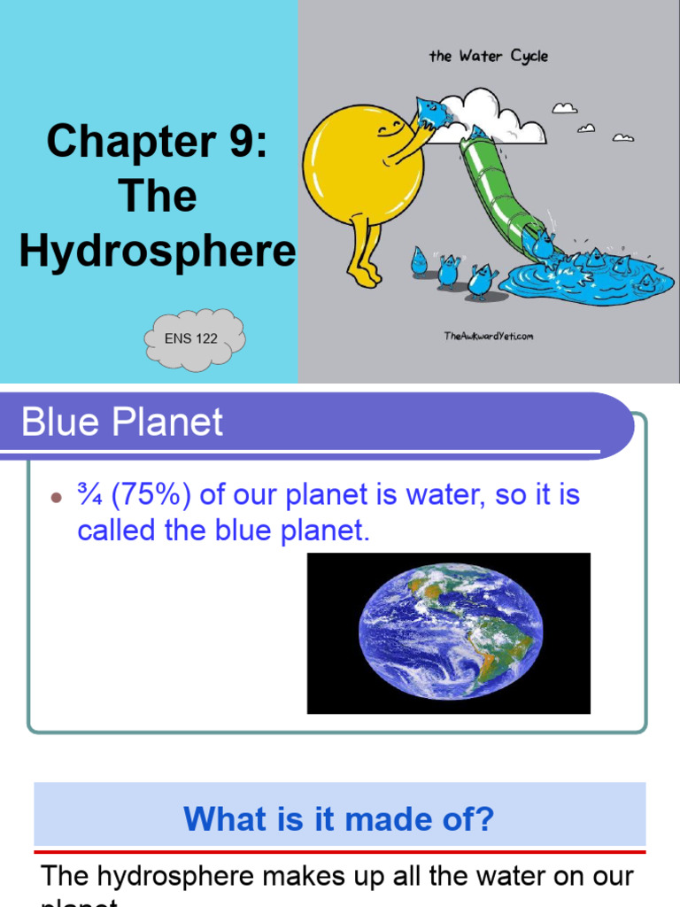 Understanding the Hydrosphere | PDF | Oceans | Water Cycle