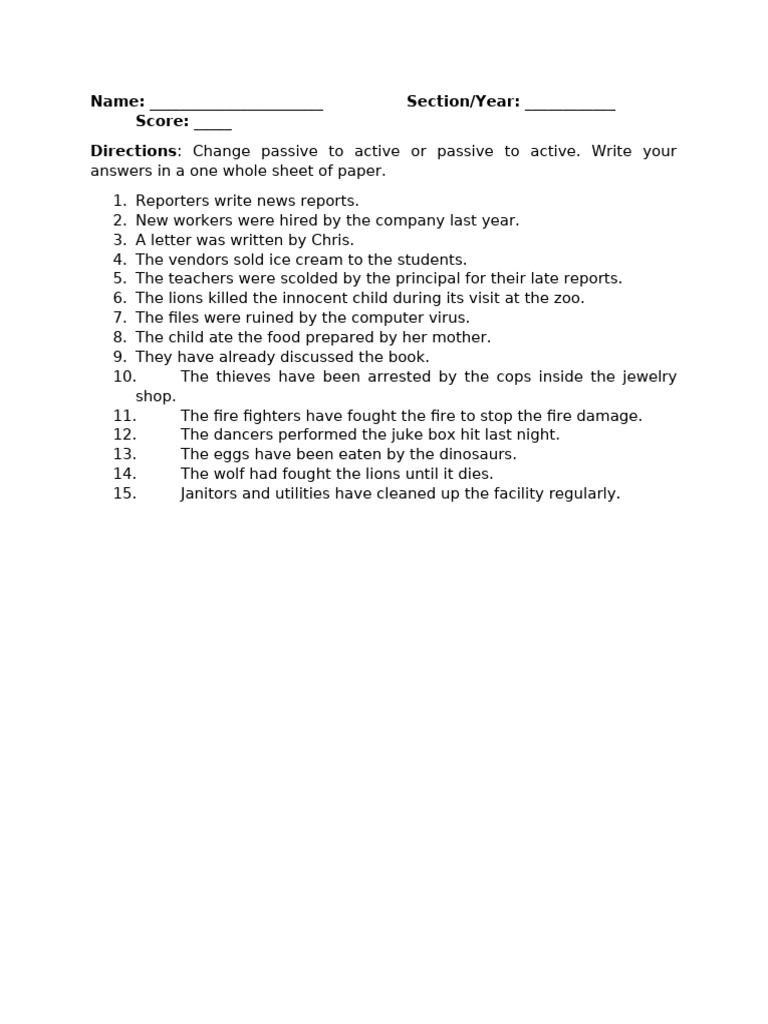 Active Passive | PDF
