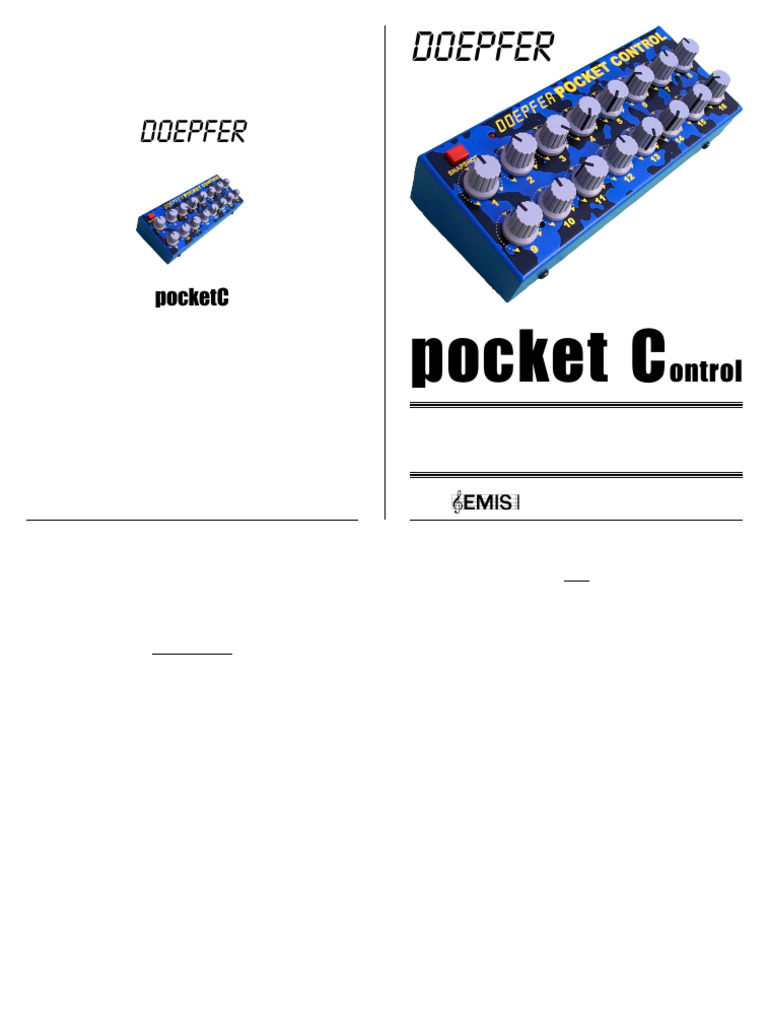 Doepfer MIDI Pocketc - Manual - e | PDF | Equalization (Audio) | Parameter (Computer Programming)