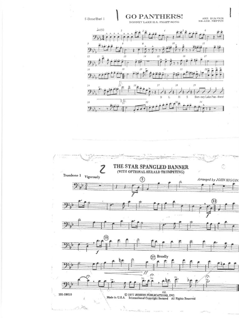 Pep Packet Trombone - Baritone 1 8.21.19 | PDF