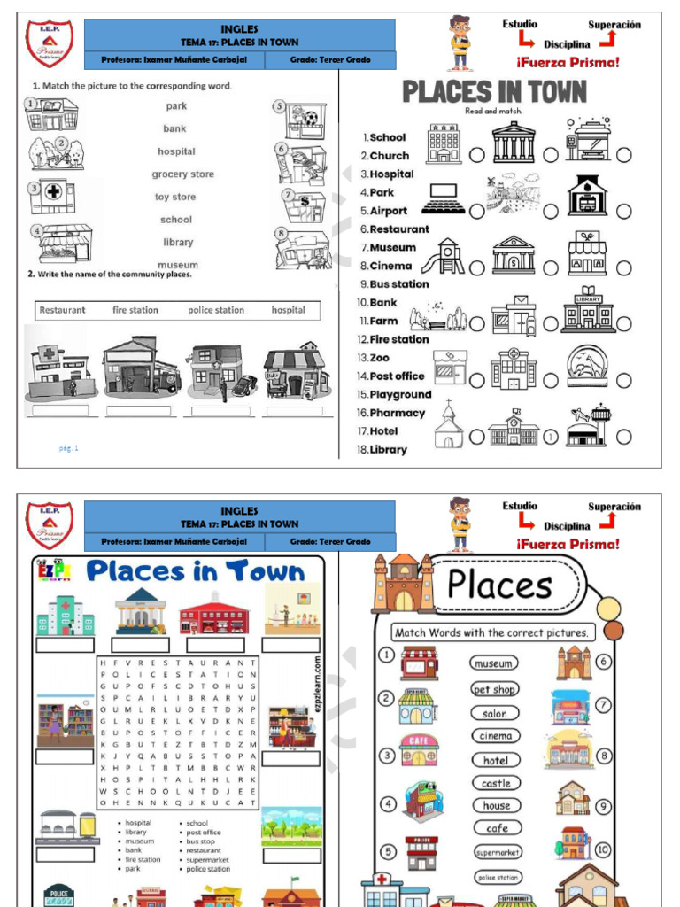 TEMA 17 - PLACES IN TOWN. | PDF