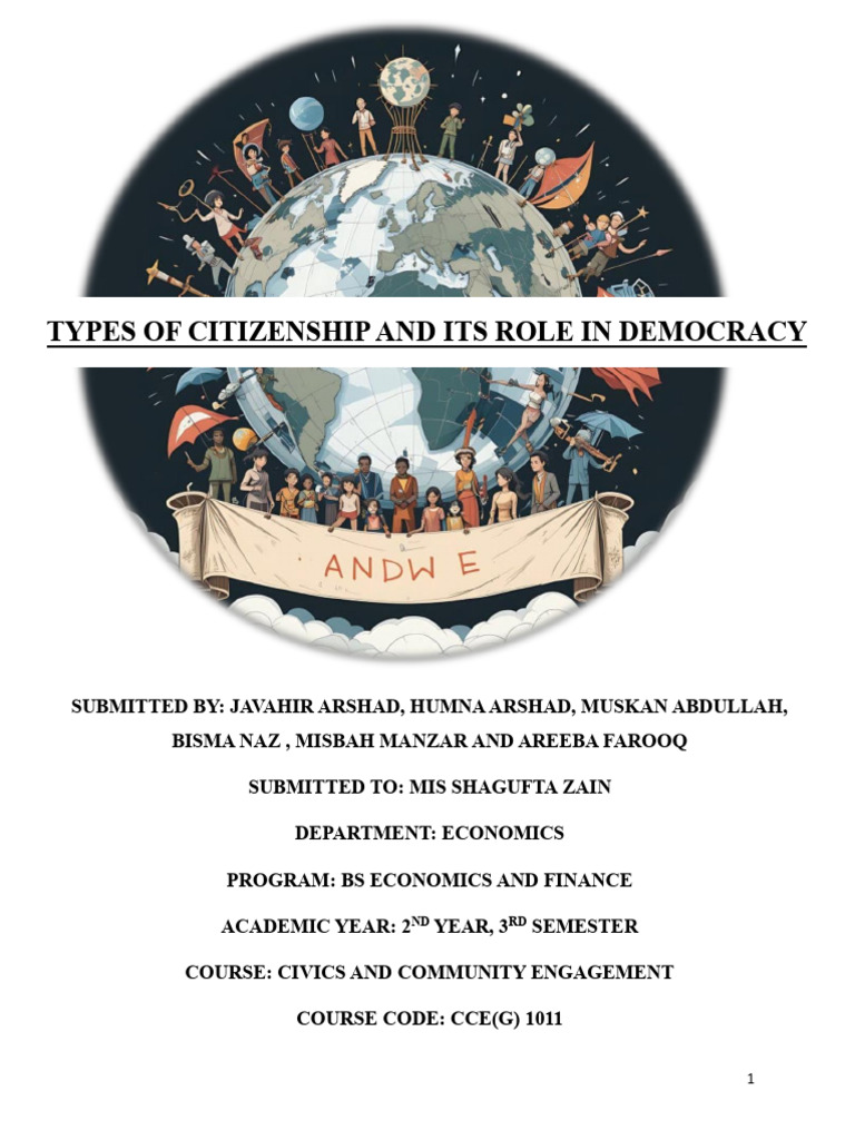 Civics Assignment No - 01 | PDF | Citizenship | Government And Personhood