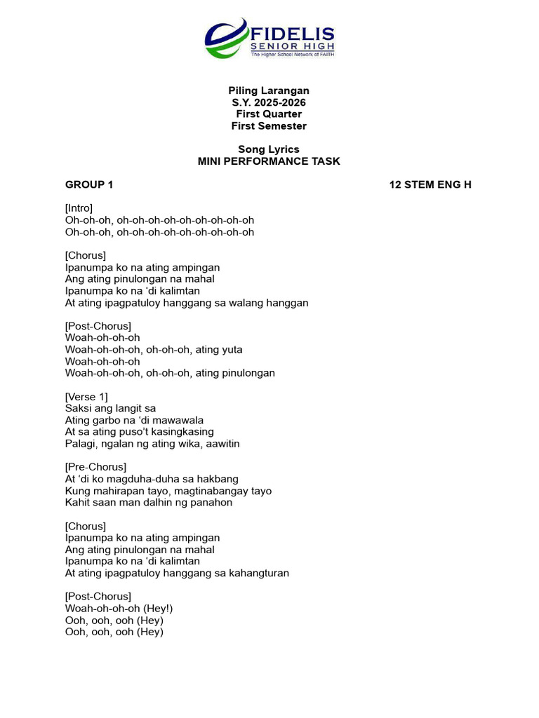Lyrics | PDF