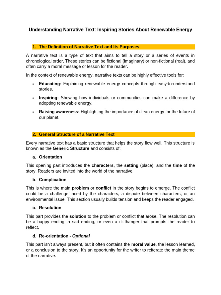 Understanding Narrative Text | PDF | Narrative | Verb