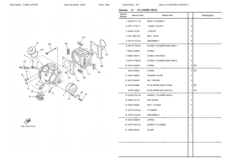 T105se Jupiter Cylinder Head | PDF | Mechanical Engineering