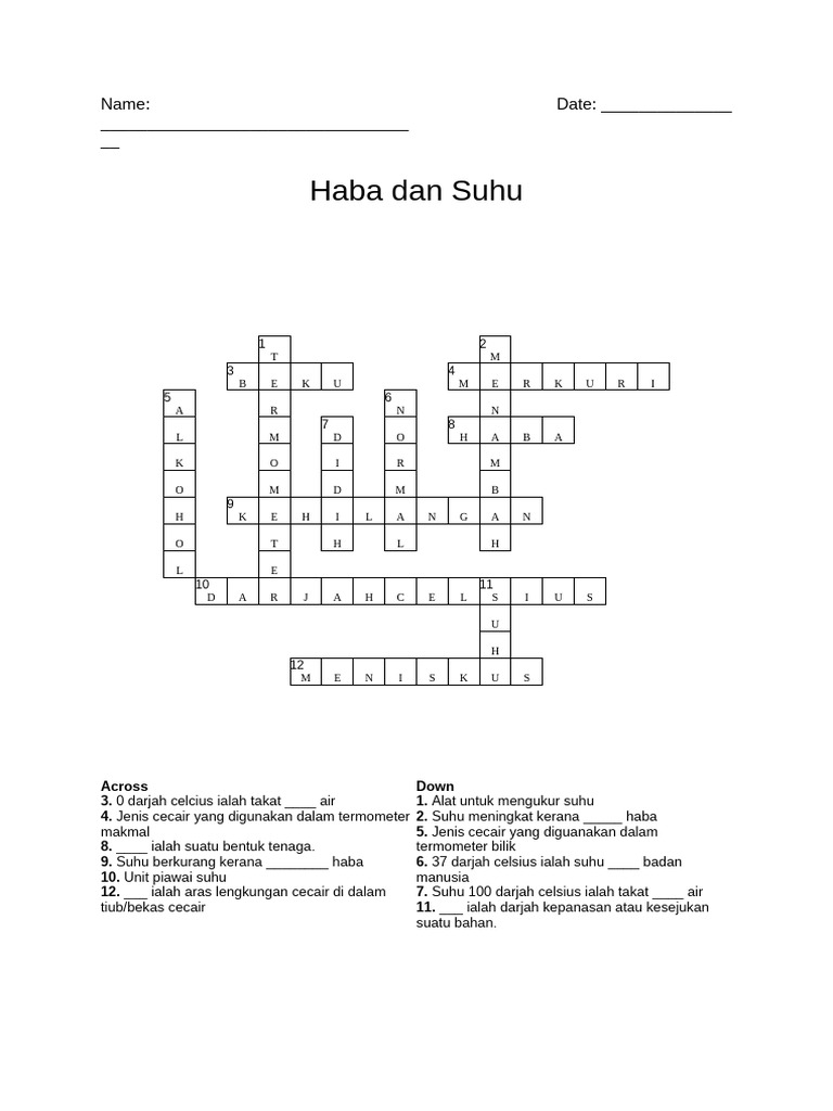 Haba Dan Suhu Answer Key | PDF