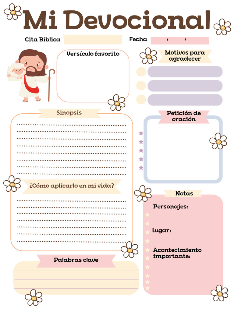 Plantilla para Devocional Diario | PDF