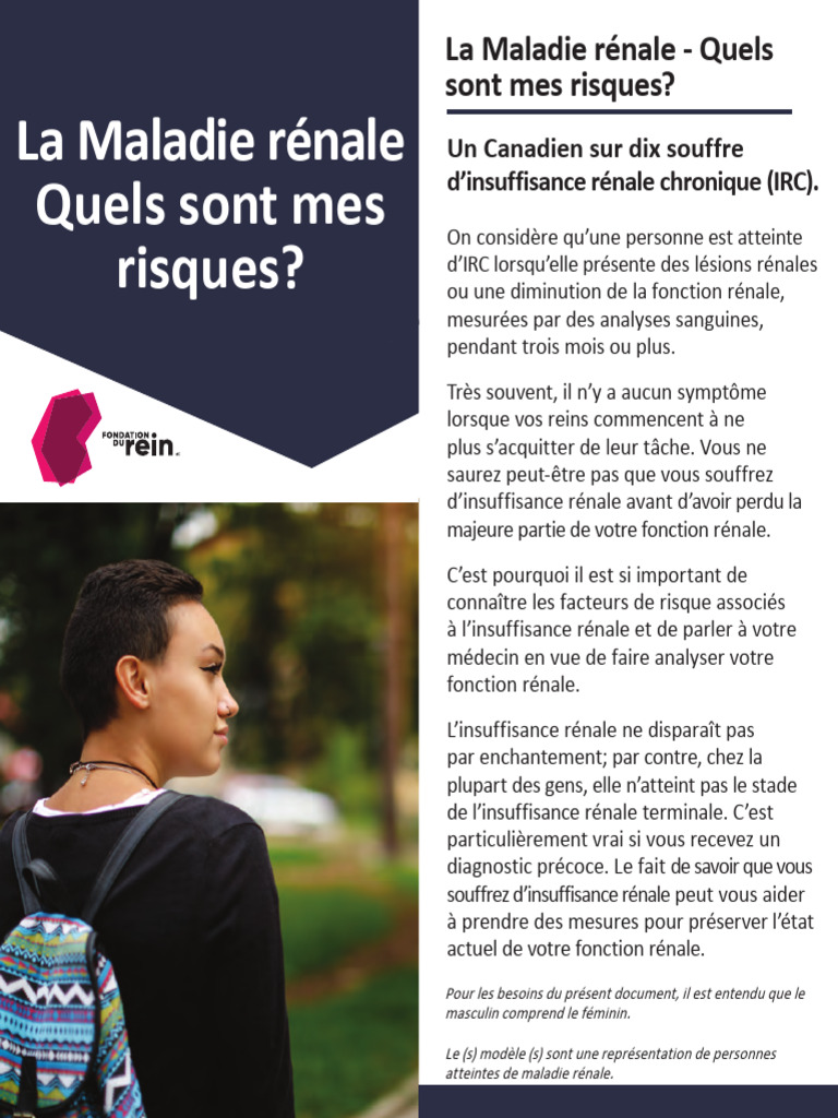 Risques d'insuffisance rénale au Canada | PDF | Insuffisance rénale ...
