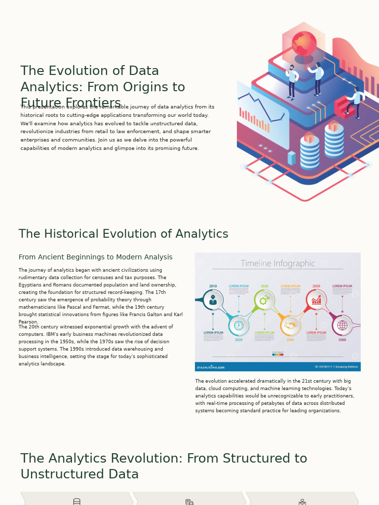 The Evolution of Data Analytics From Origins To Future Frontiers | PDF | Analytics | Machine ...
