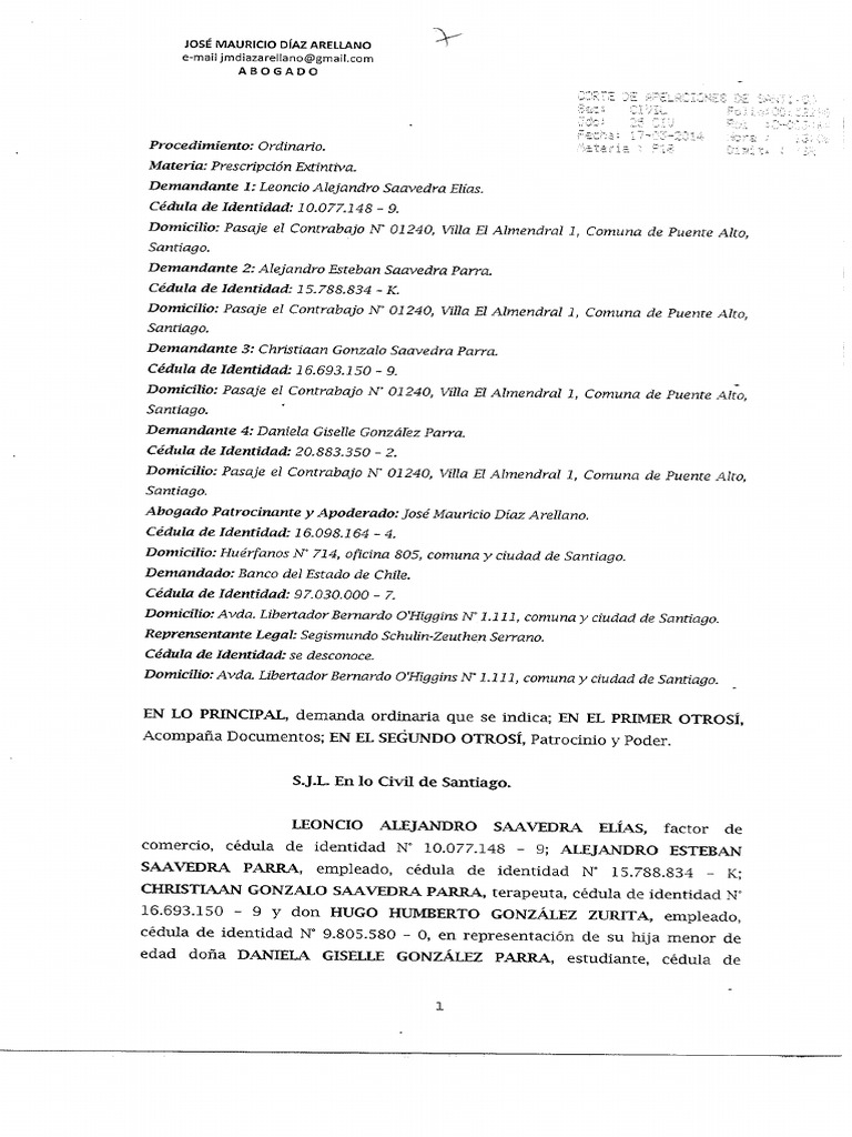 Dda Alzamiento Hipoteca y Prohibicon de Enejenar Prescripcion | PDF