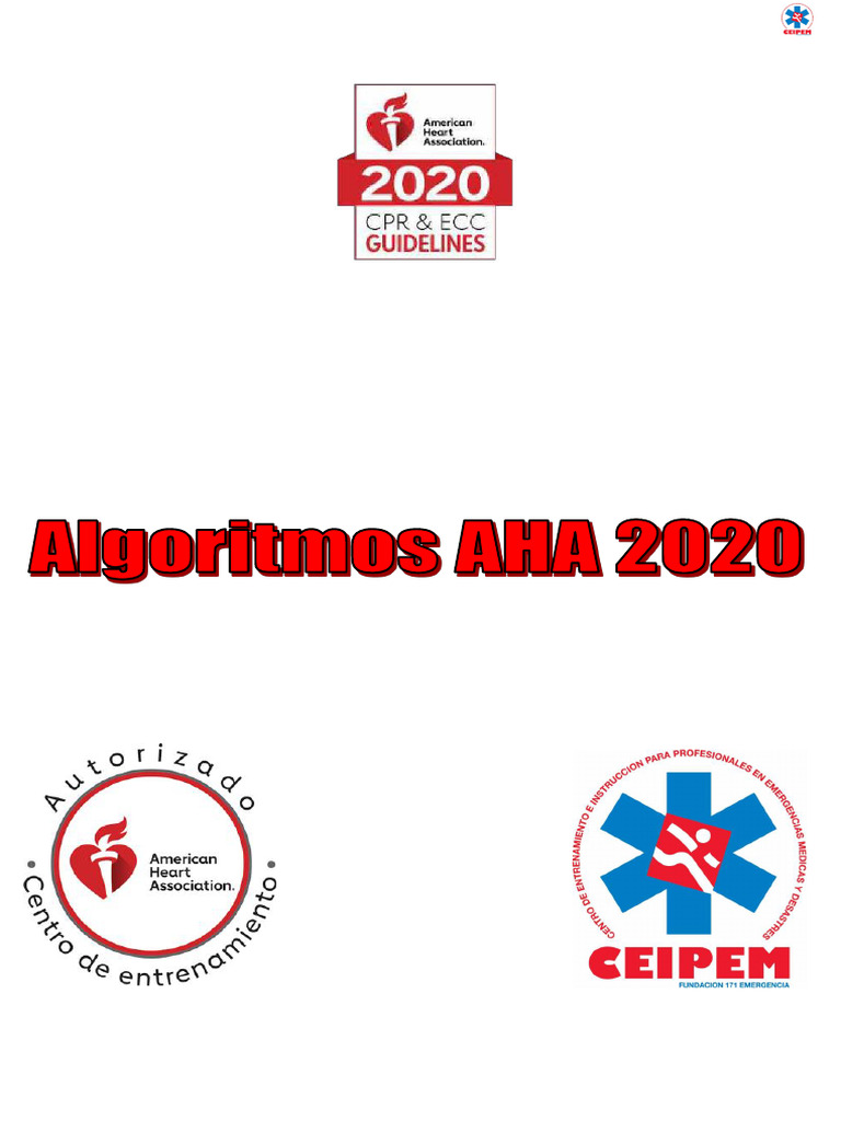 Algoritmos ACLS 2020 | PDF | Paro cardíaco | Emergencias Médicas