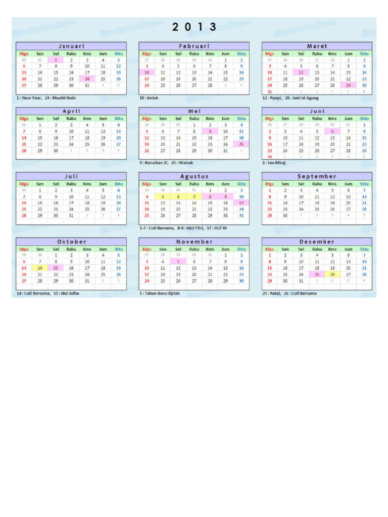Doc1 Kalender | PDF