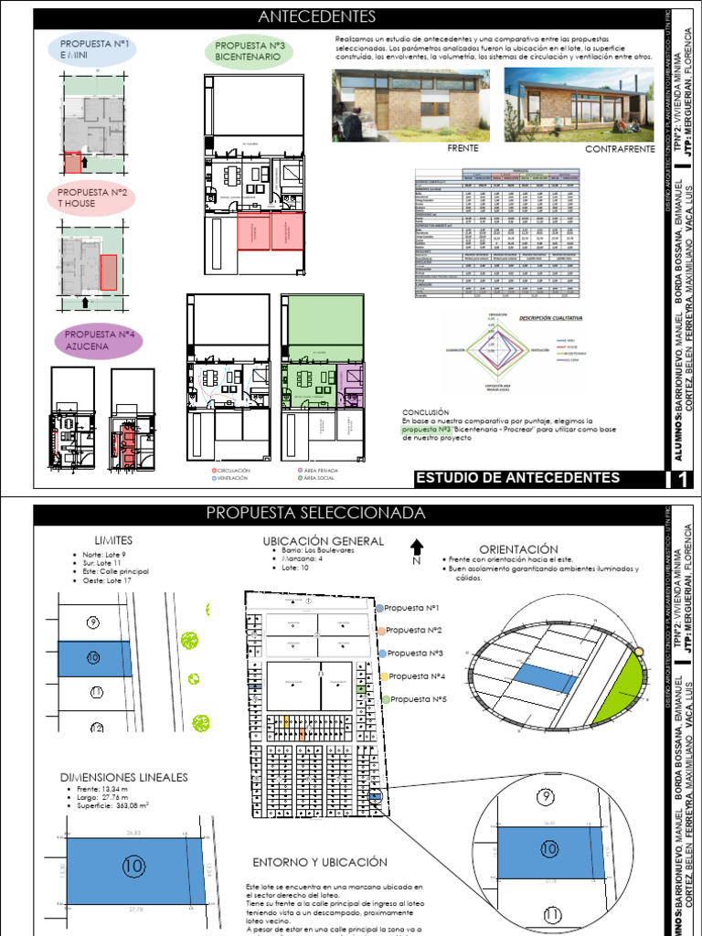 Programa Arquitectonico y Propuesta de Diseño de Vivienda Minima | PDF