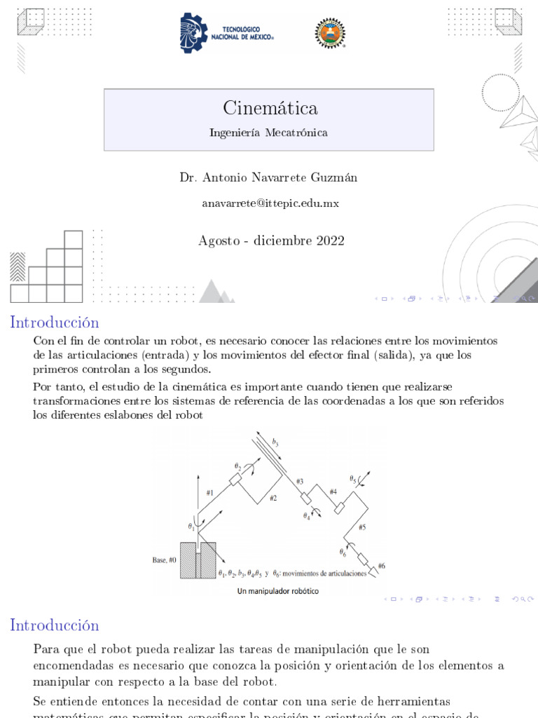 Robotica U2a | PDF | Rotación | Matriz (Matemáticas)