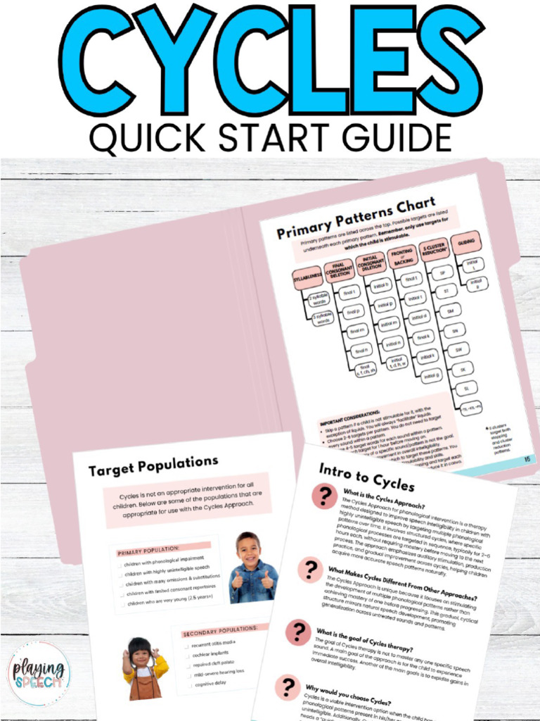 Cycles Approach Speech Therapy Toolkit | PDF