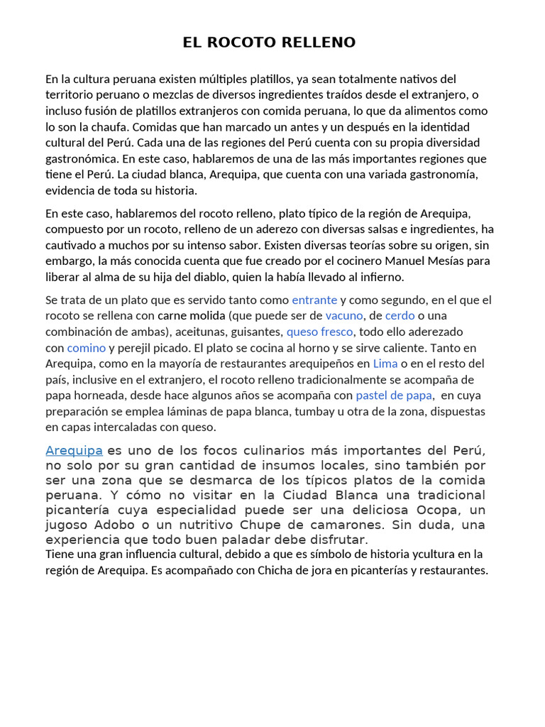 El Rocoto Relleno | PDF