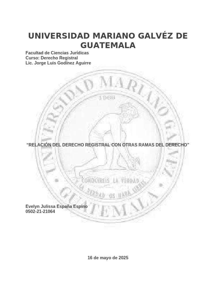 Derecho Registral Con Otras Ramas | PDF | Ley procesal | Propiedad