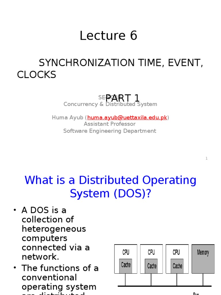 Synchronization Time, Event, Clocks | PDF | Distributed Computing | Clock