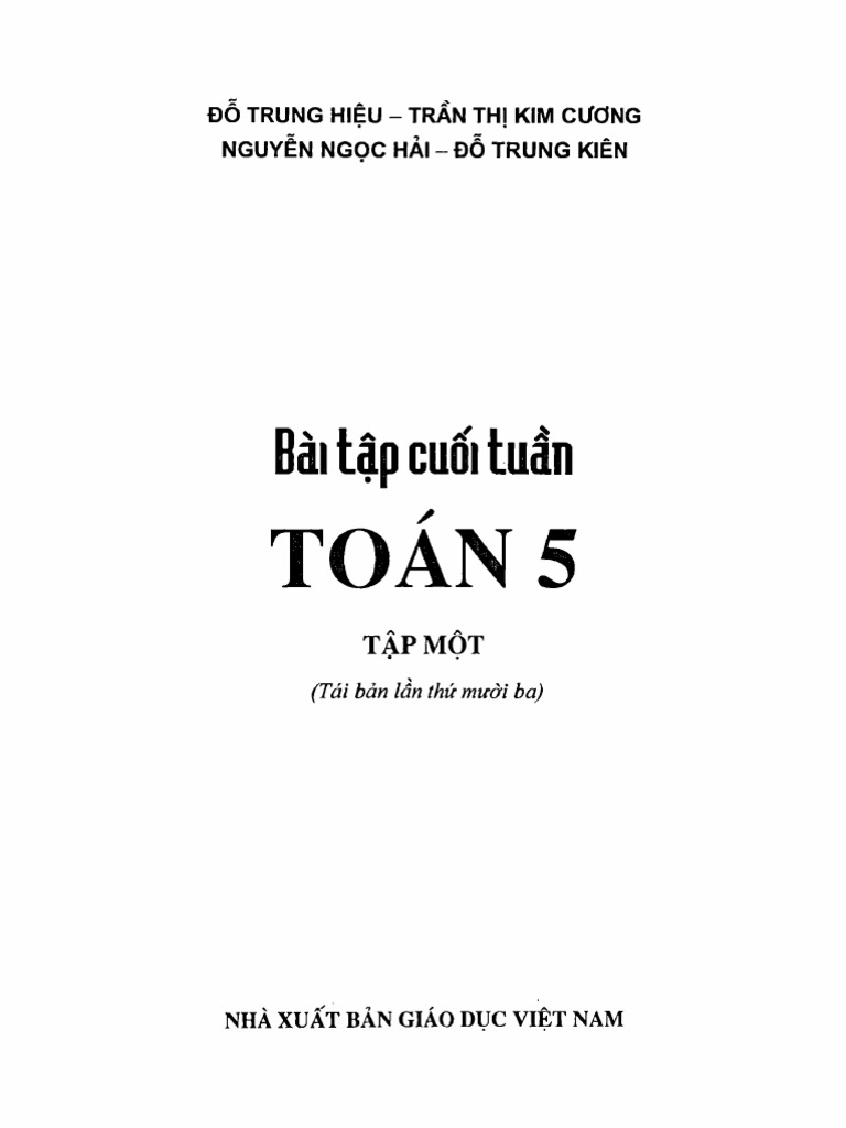BT Cuoi Tuan Toan 5 t1 | PDF