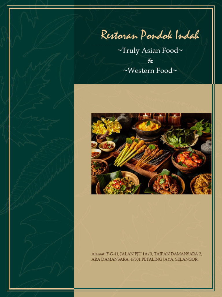 Menu Highlights of Restoran Pondok Indah | PDF | Cuisine | Southeast ...
