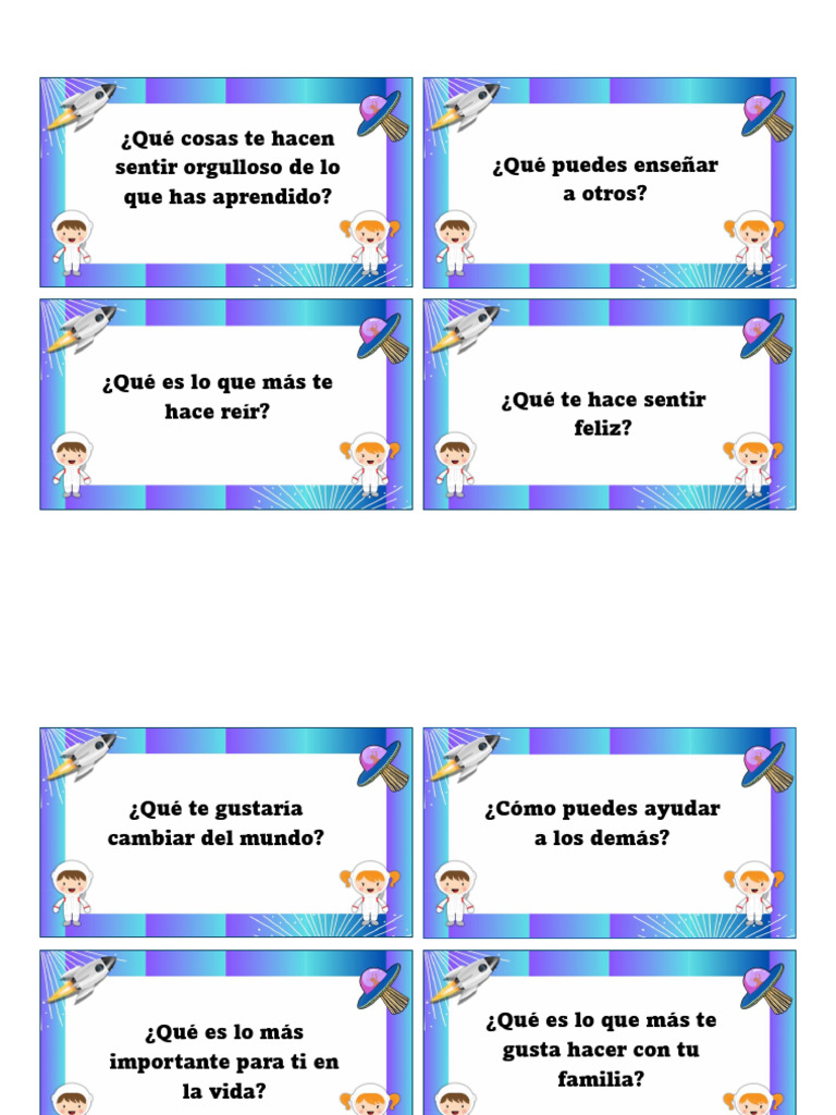 Ruleta de preguntas para adolescentes | PDF
