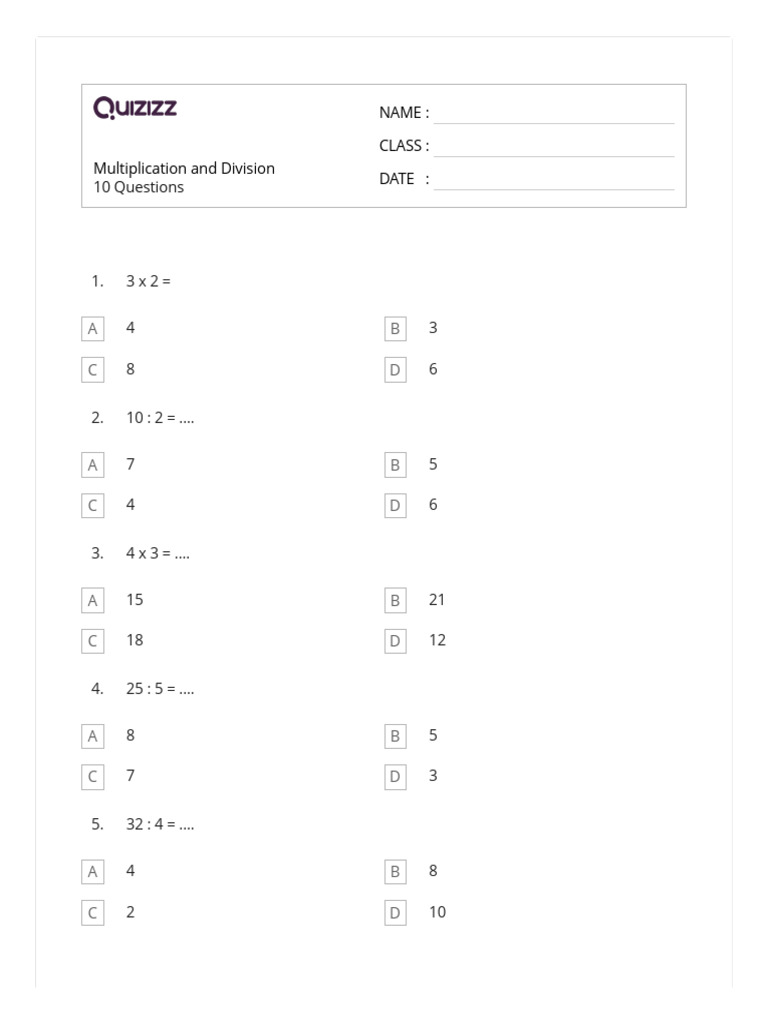 Multiplication and Division | PDF