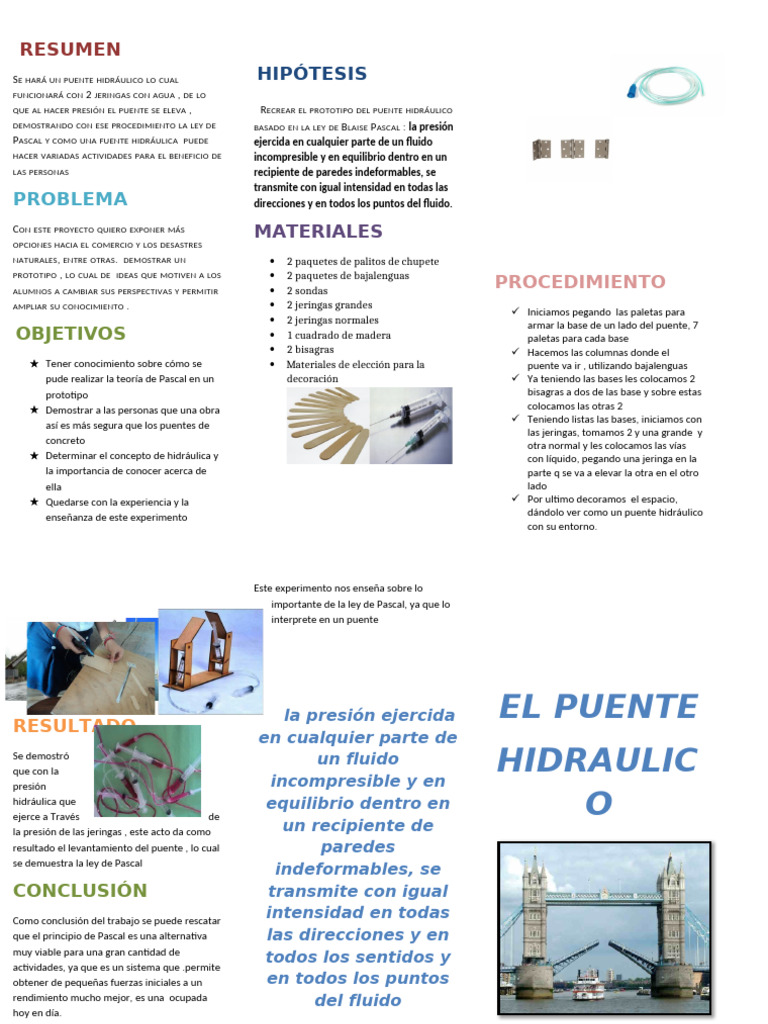 Triptico Del Experimento Renovacion 1 | PDF | Materia suave | Mecánica de Medios Continuos