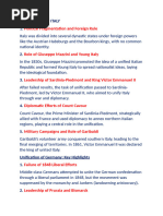 Unification of Italy and Germany - Similarities and Differences | PDF ...
