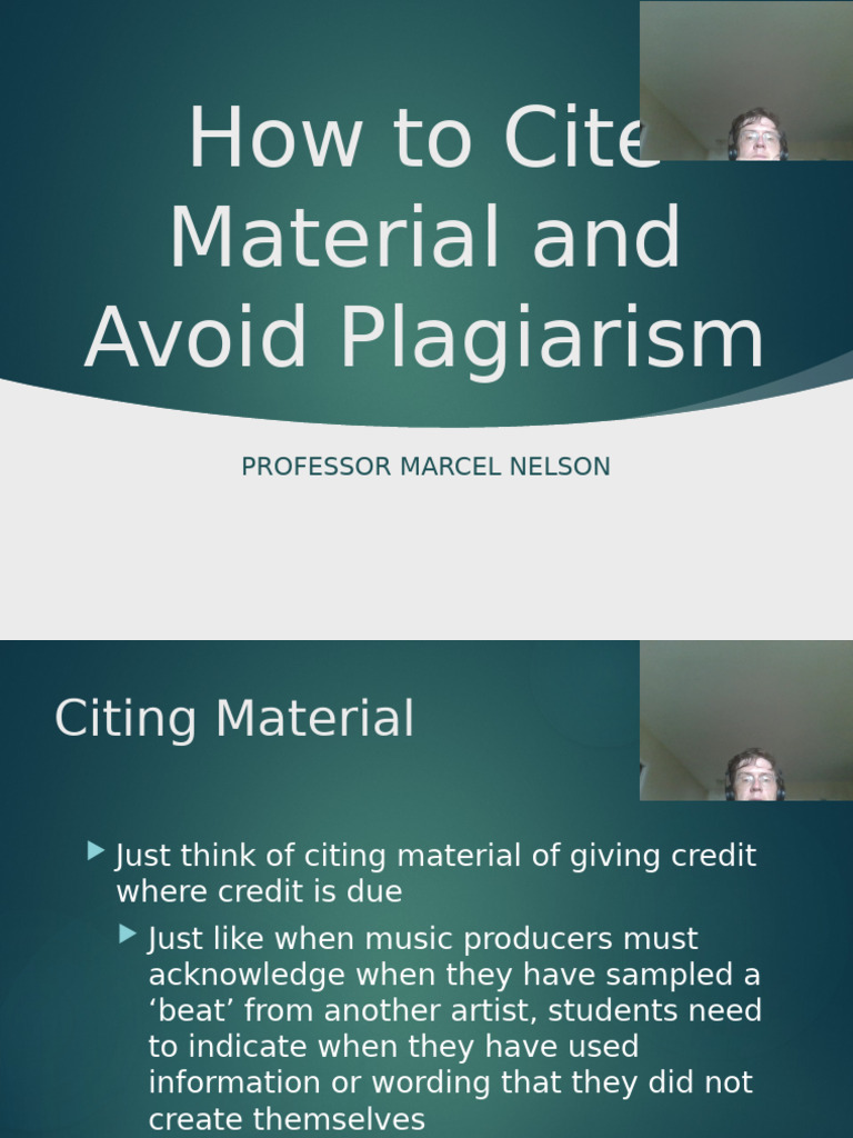 How to Cite Materials and Avoid Plagiarism - Audio | PDF | Citation ...