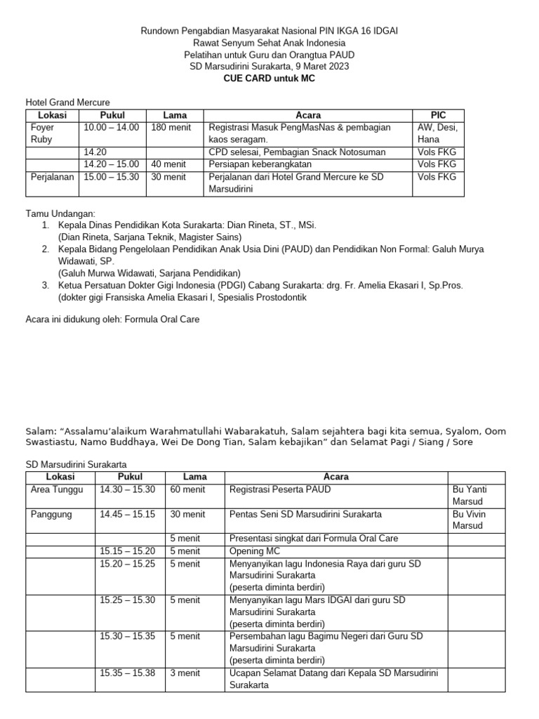 Pelatihan Senyum Sehat Anak PAUD | PDF