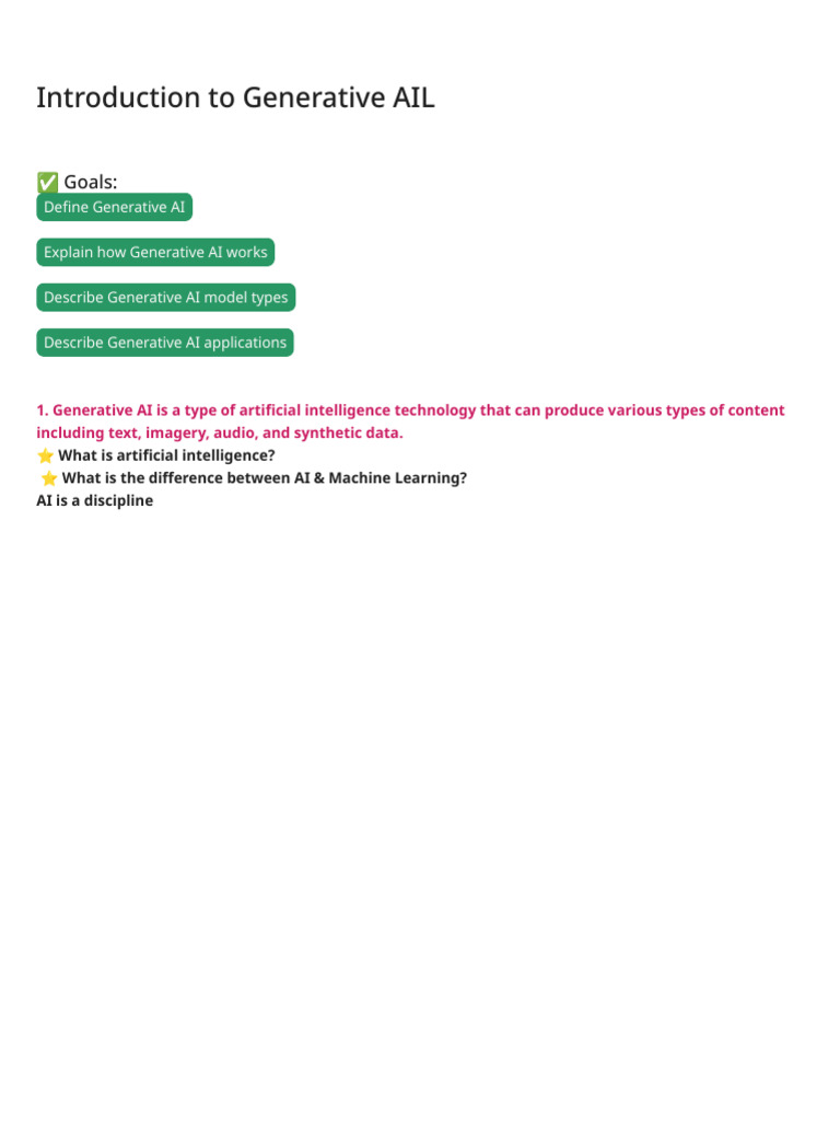 Introduction To Generative AI (Google Cloud Skill Boost) | PDF | Machine Learning | Deep Learning