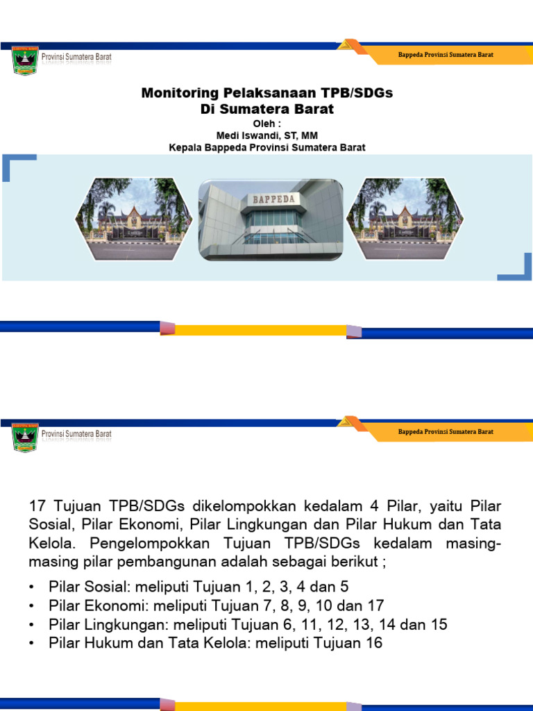 Paparan Kepala Bappeda Sumbar - 15 Nov 2021 | PDF