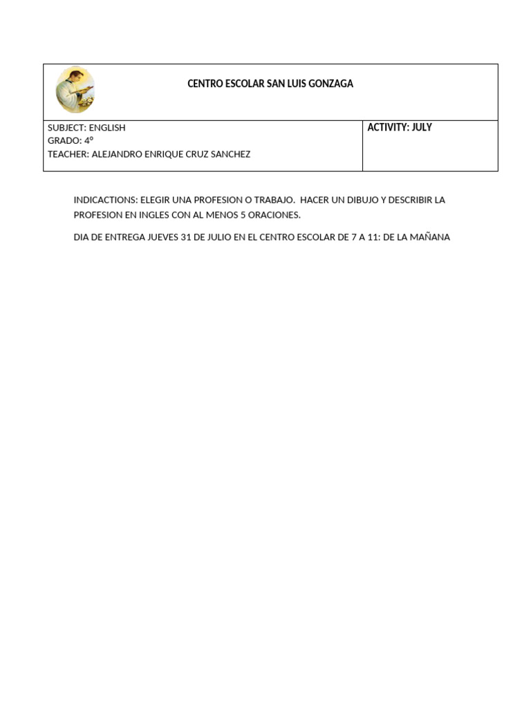 Activity 4° Grade | PDF